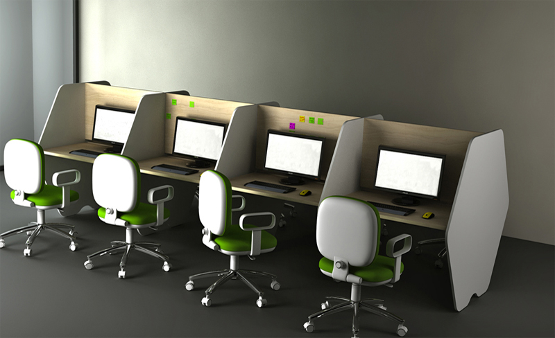 Postazioni e arredi per call center